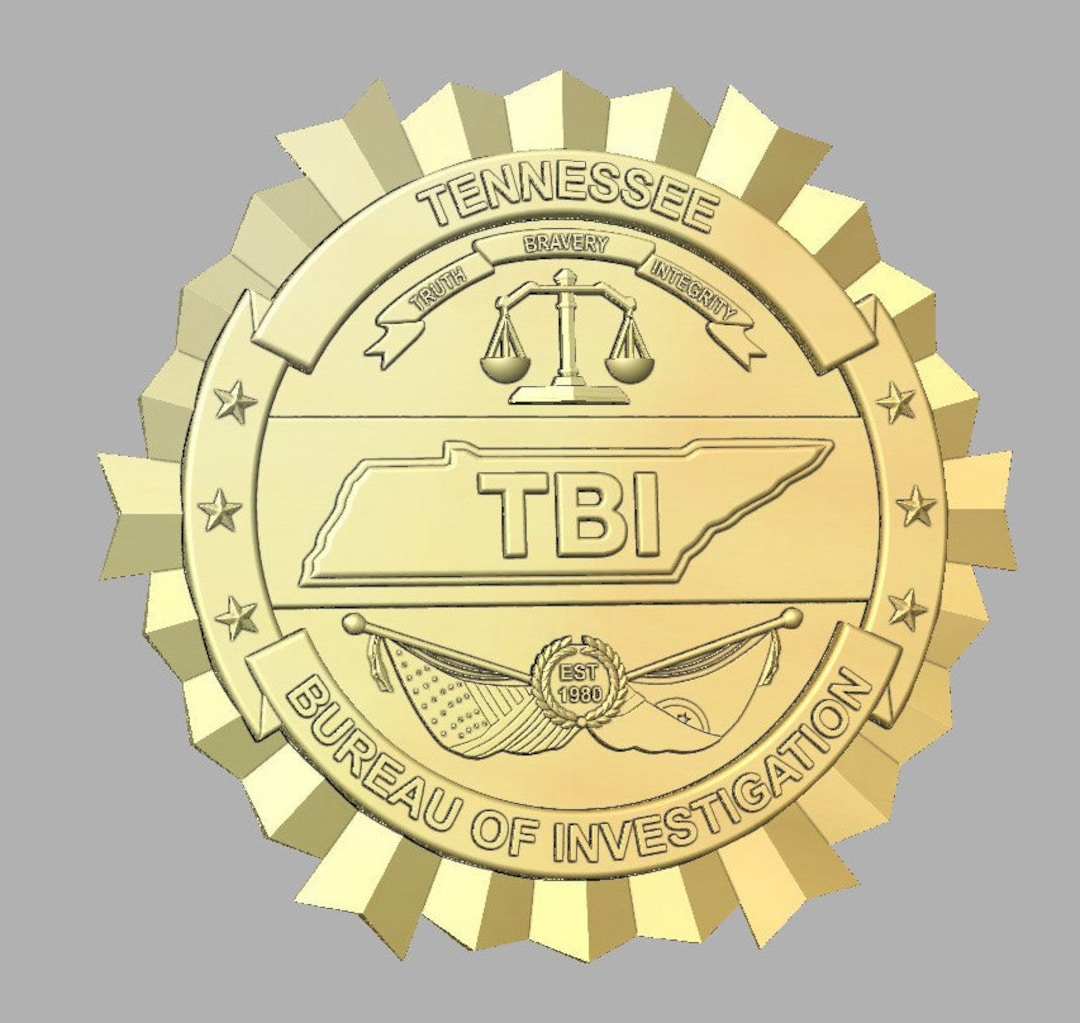 Tennessee Bureau of Investigation - TBI- - STL Format - 3d CNC- Digital ...