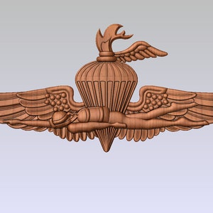 3d File CNC Model - Force Recon Badge - Digital File Download - Not a ...