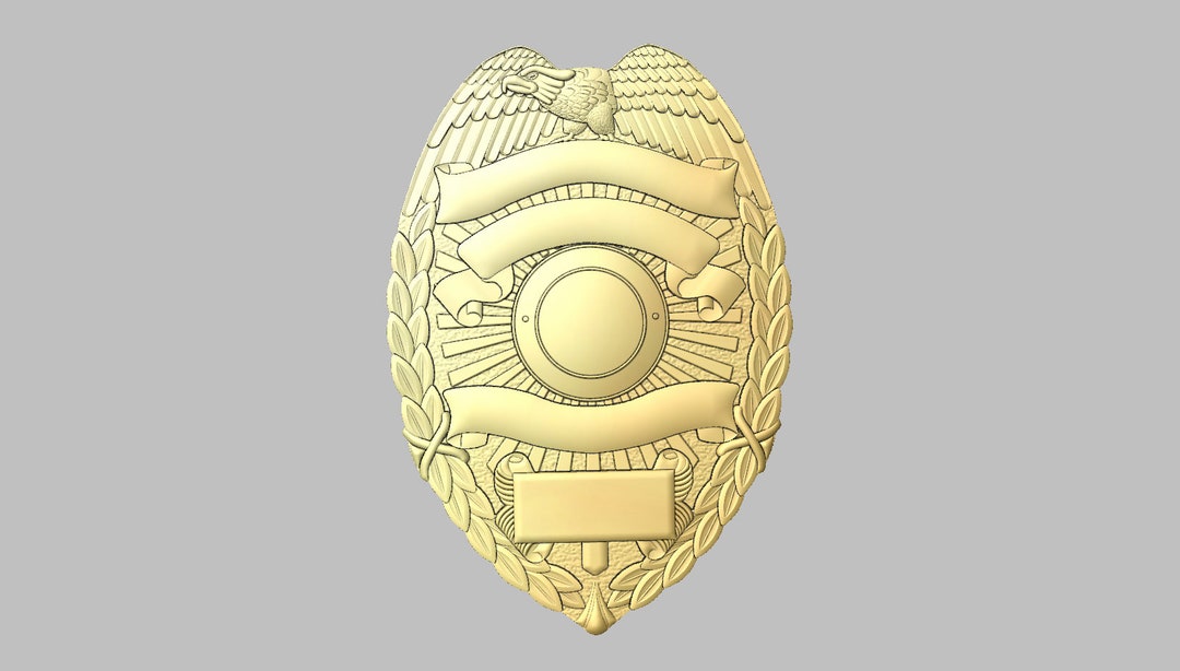 3d File CNC Model - Police - Badge Type 61- Digital File Download - Not ...