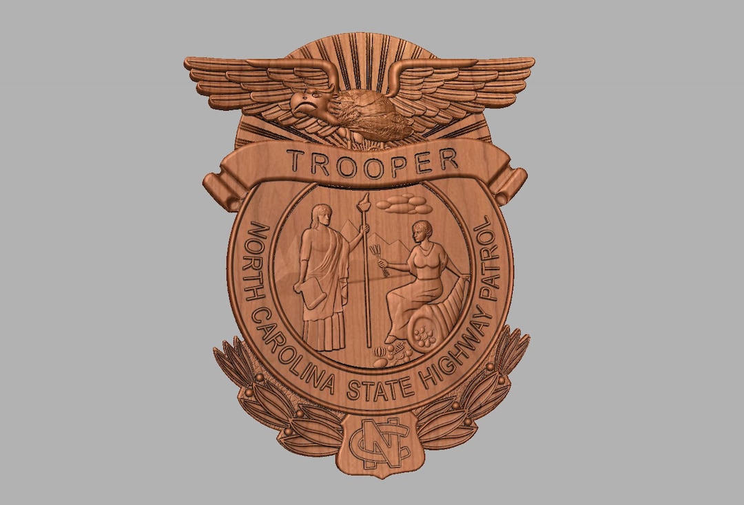 North Carolina State Police 3d Badge Plaque - Etsy