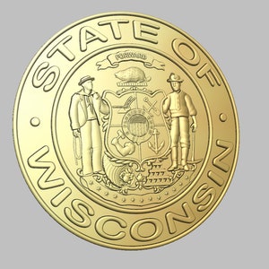 Wisconsin Badge Center - - STL Format - 3d CNC- Digital File Download ...