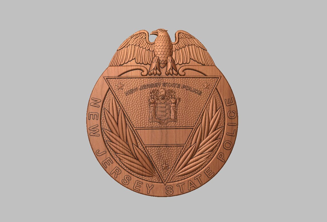 New Jersey State Police Badge - - STL Format - 3d CNC- Digital File ...