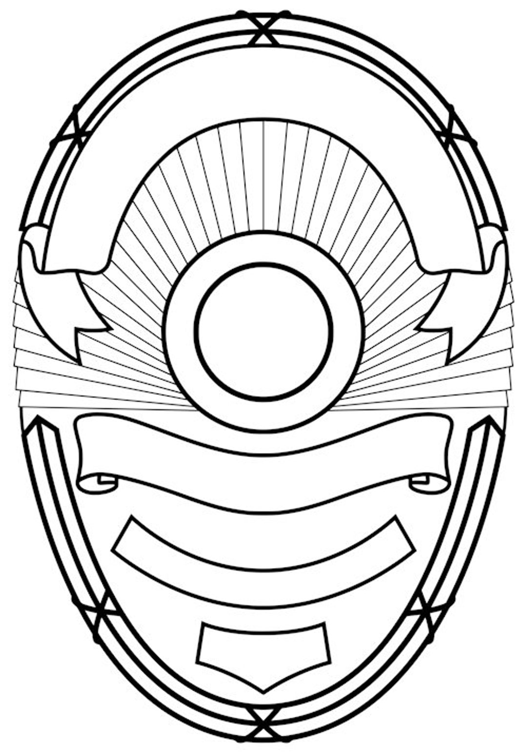 Oval Police Badge Vector DXF, AI and SVG File - Digital File - Cricut ...