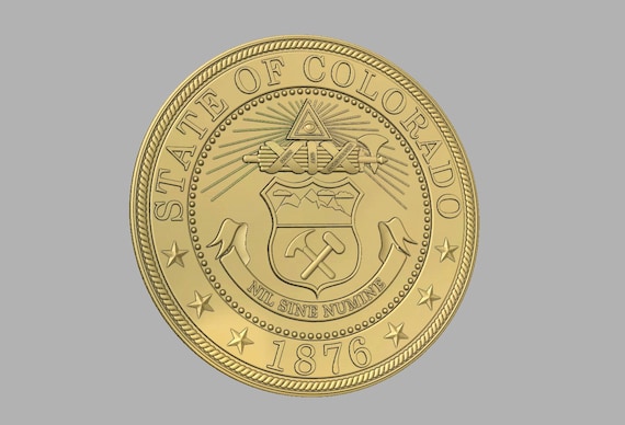 Colorado State Seal STL Format 3d CNC Digital File - Etsy