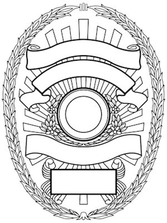 Oval Police Badge Template