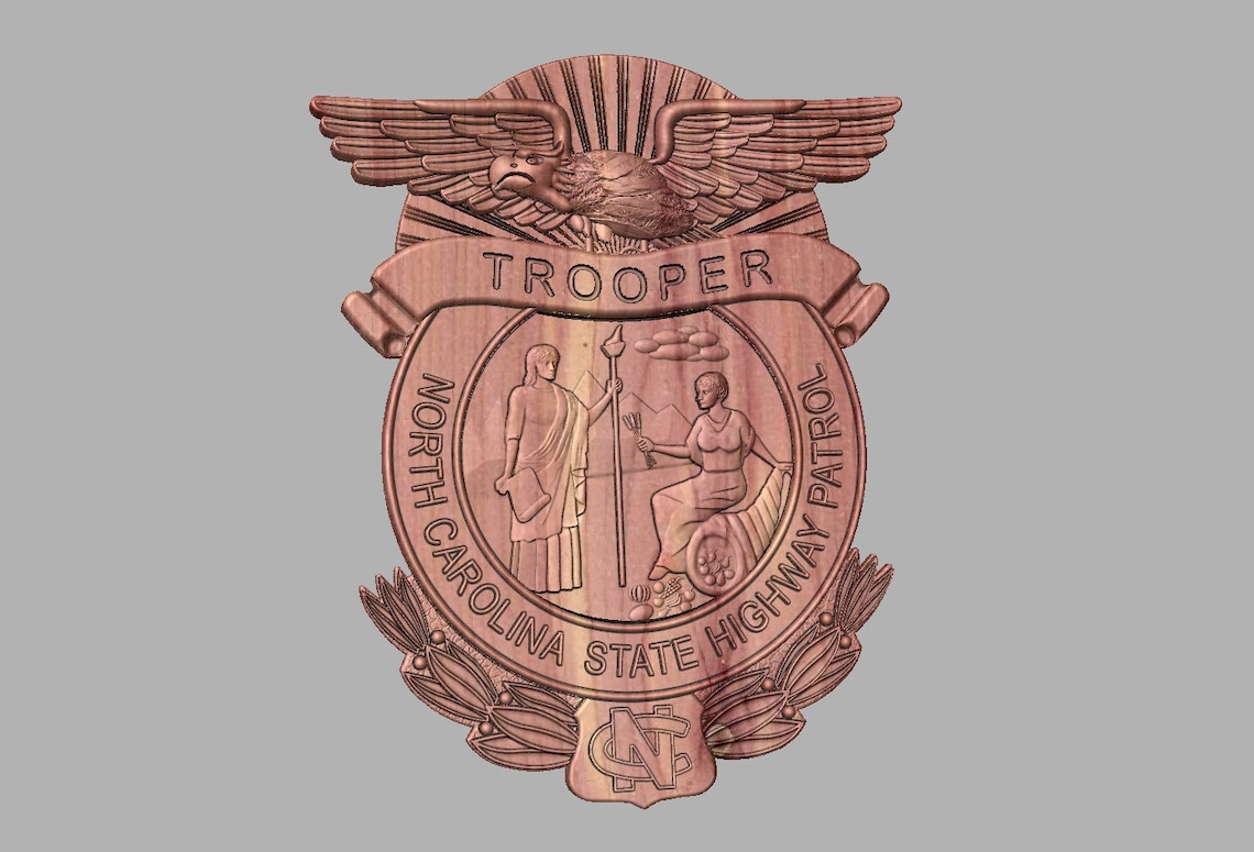 North Carolina State Police 3d badge plaque | Etsy