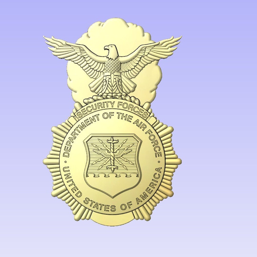 Air Force Security Badge - STL Format - 3d CNC- Digital File Download ...