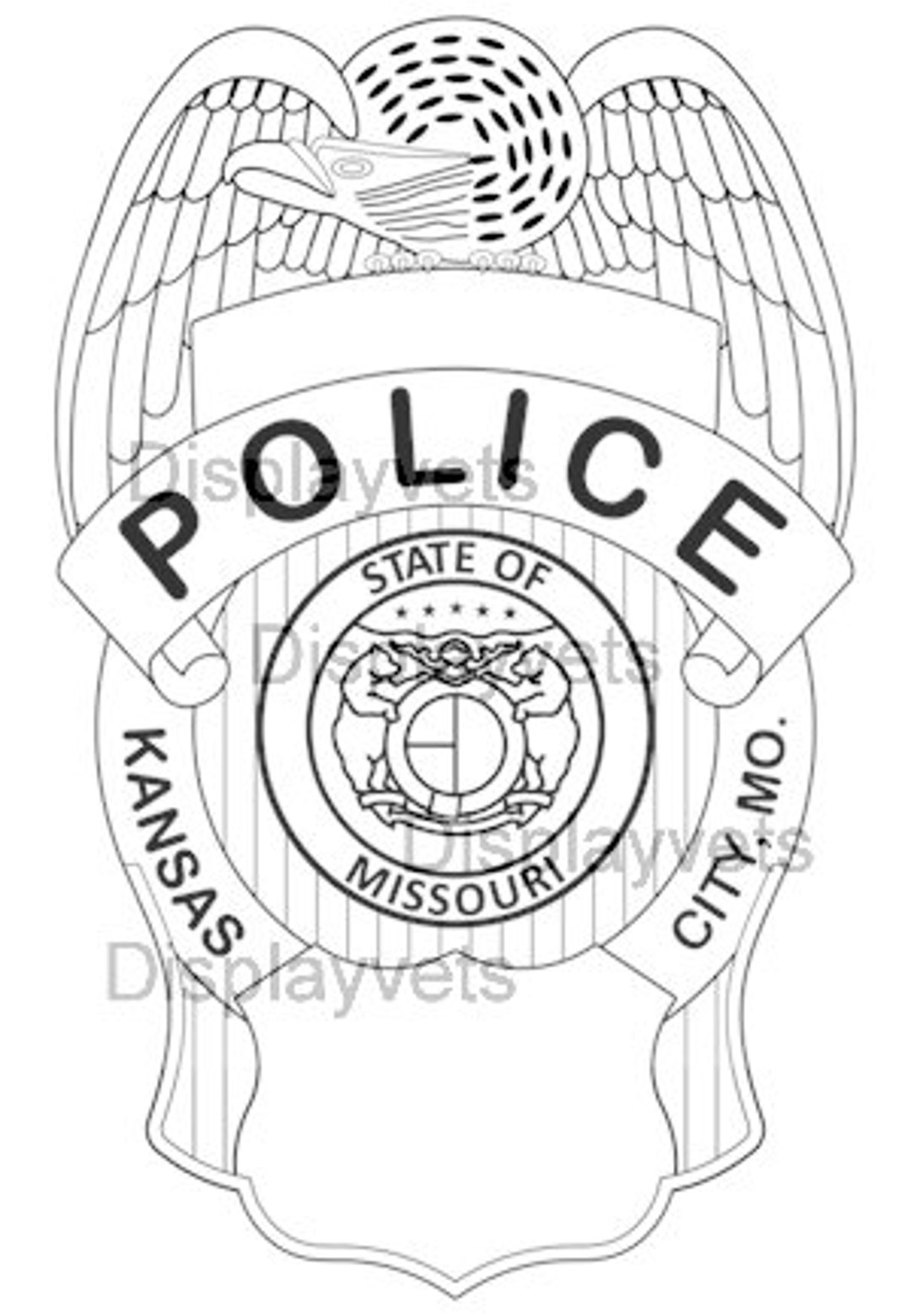 Kansas City Missouri Badge Vector DXF, AI and SVG File - Digital File ...