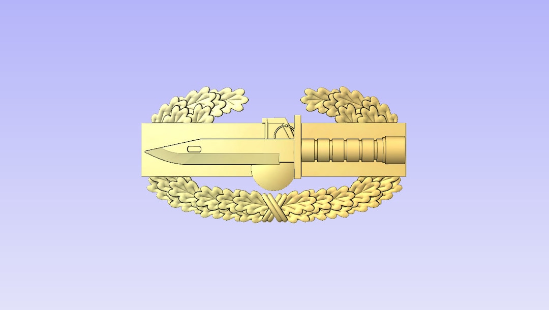 3d File CNC Model - Combat Action Badges - Digital File Download - Not ...