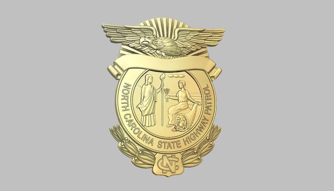 3d File CNC Model - North Carolina State Police Badge- Digital File ...
