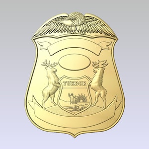 Michigan State Police Badge - 3d File CNC Model, Digital Download ...