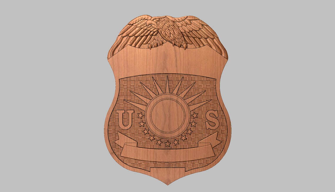 Blank United States Badge Customization Welcome 3d File - Etsy