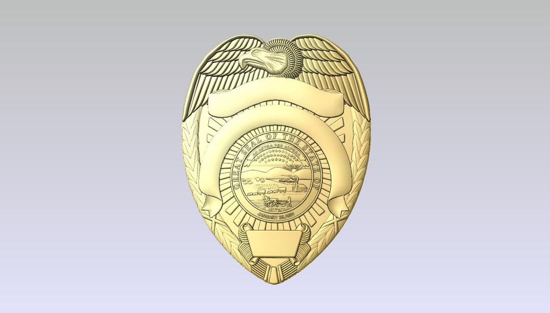 Kansas State Police Badge - STL Format - 3d CNC- Digital File Download ...