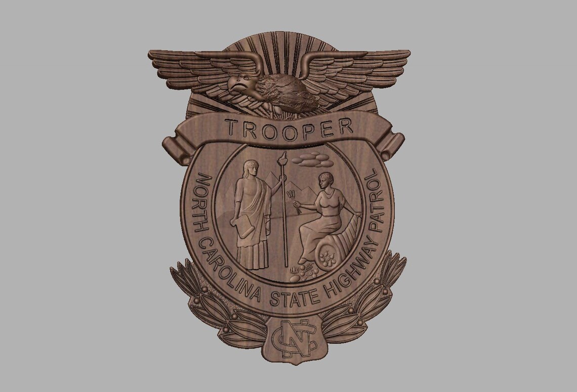 North Carolina State Police 3d Badge Plaque - Etsy