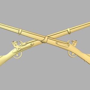 3d File CNC Model - Infantry Branch Insignia- Digital File Download ...