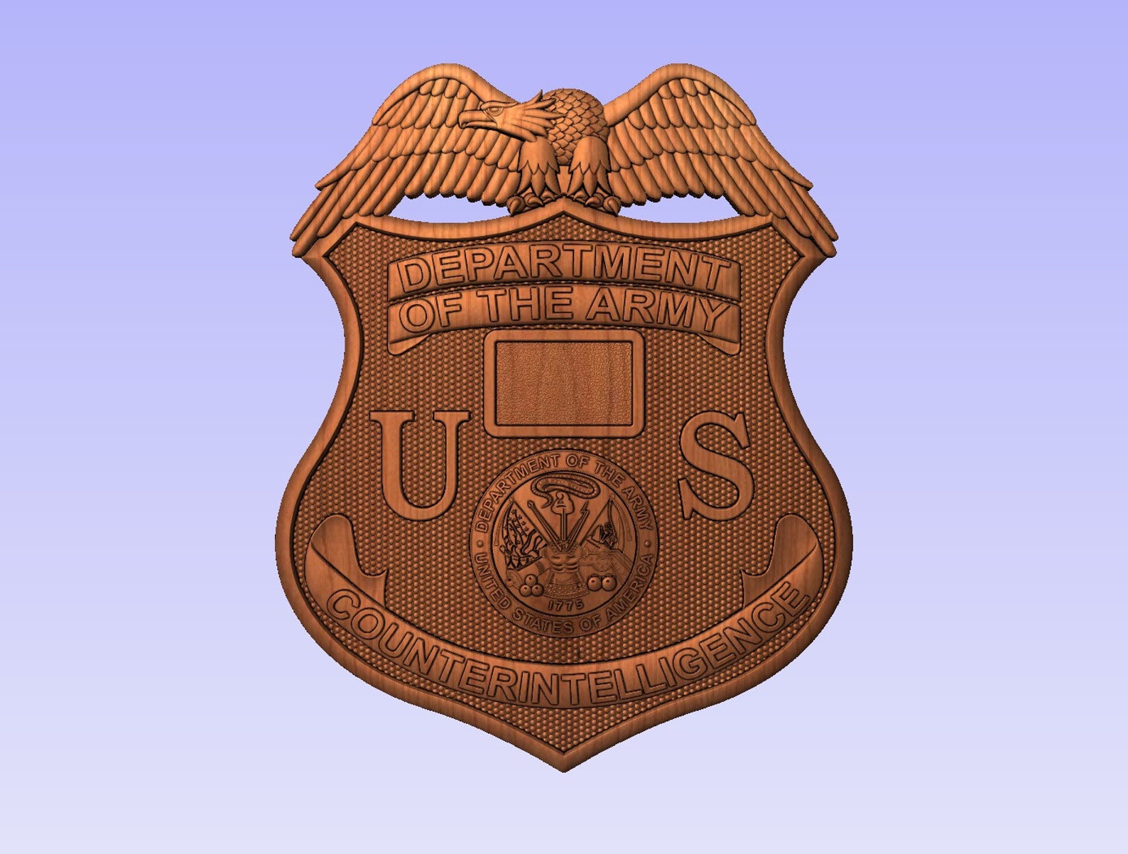 3d File CNC Model - US Army Counterintelligence Badge - Digital File ...