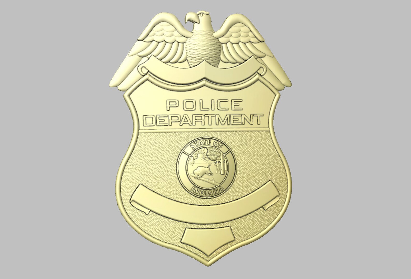 3d File CNC Model Police Evansville Indiana Badge - Etsy