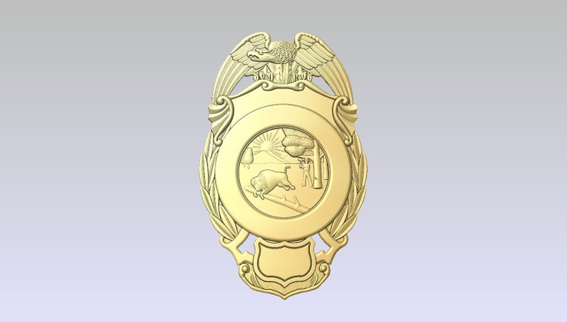 Indiana State Police Badge - STL Format - 3d CNC- Digital File Download ...