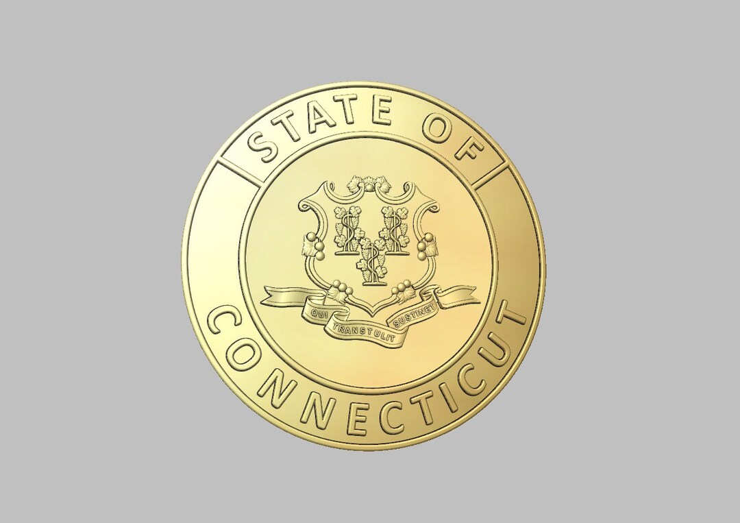 Connecticut Badge Center Logo - Version 1 - - STL Format - 3d CNC ...