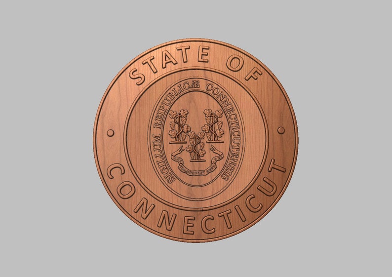 Connecticut Badge Center Logo Version 2 STL Format 3d - Etsy