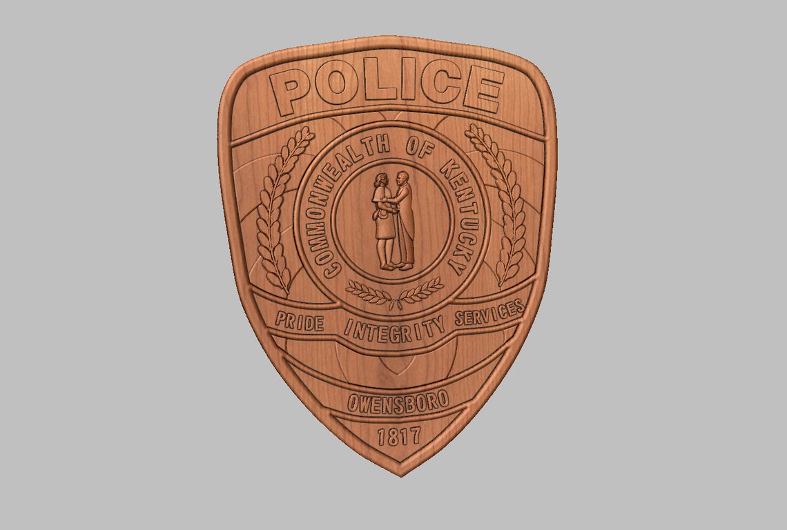 3d File CNC Model Owensboro Police Patch | Etsy