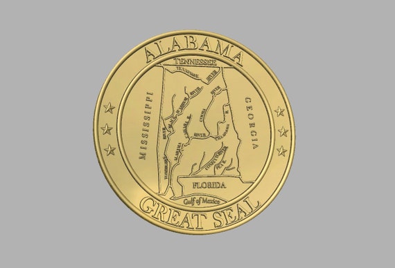Alabama State Seal STL Format 3d CNC Digital File - Etsy