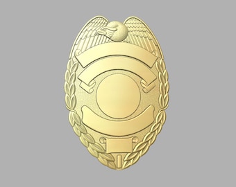 3d File CNC Model Police Fire Badge Type 49 | Etsy