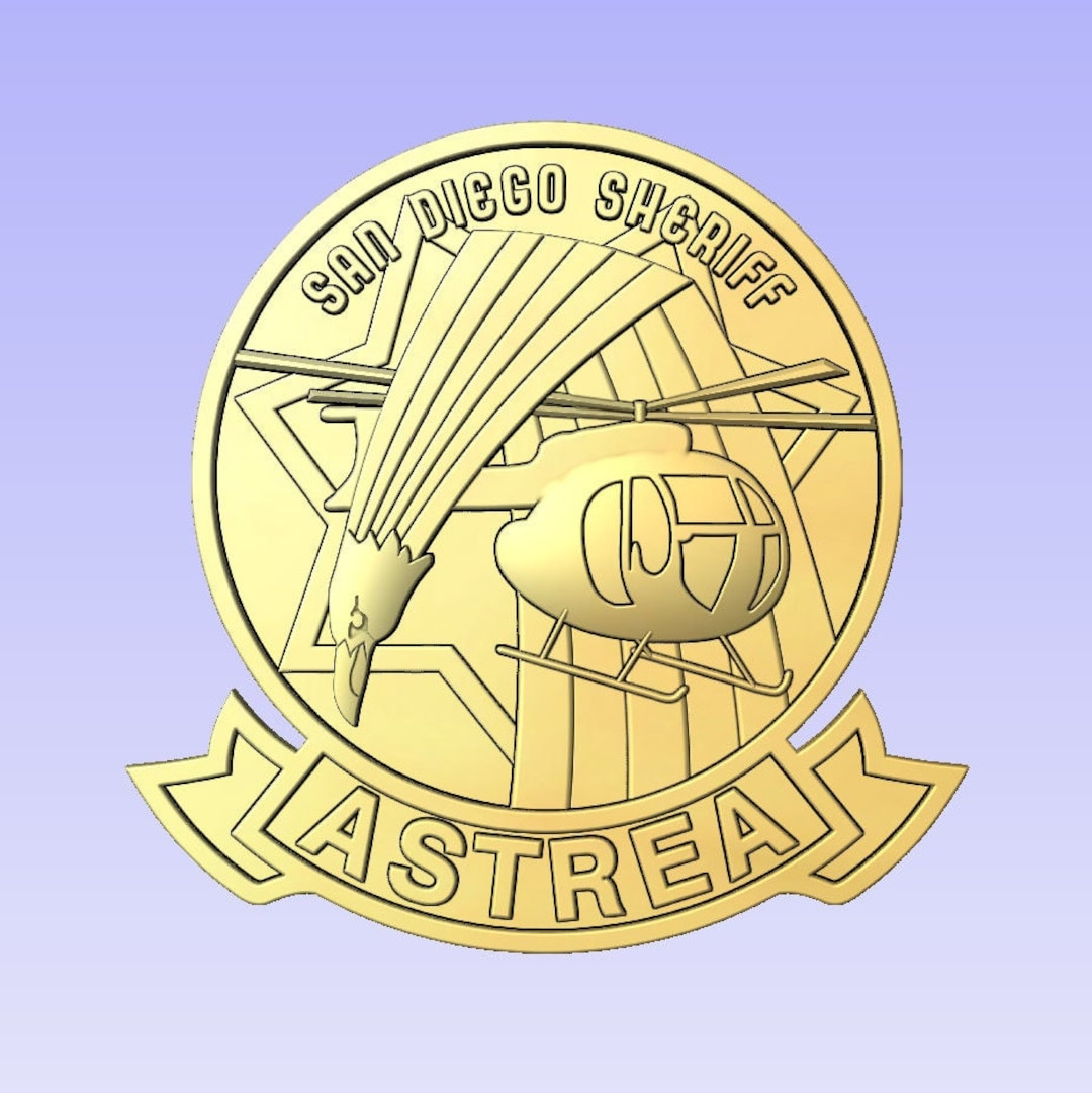 San Diego Sheriff ASTREA Logo - 3d File CNC Model - Police- Digital ...