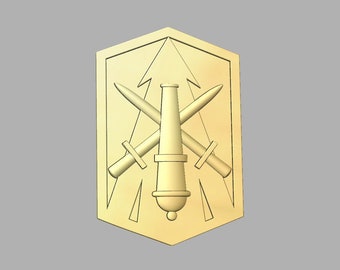 3d File CNC Model 17th Field Artillery Brigade Patch | Etsy