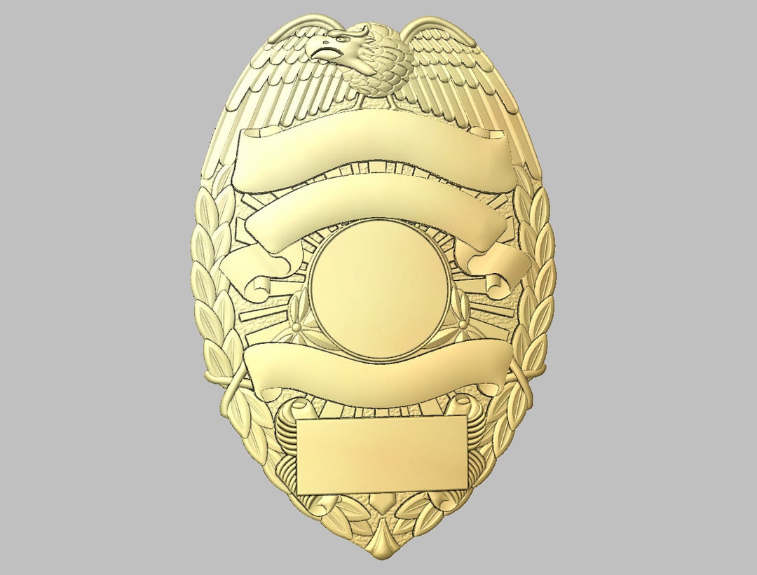 3d File CNC Model - Badge Type 57- Digital File Download - Not a ...