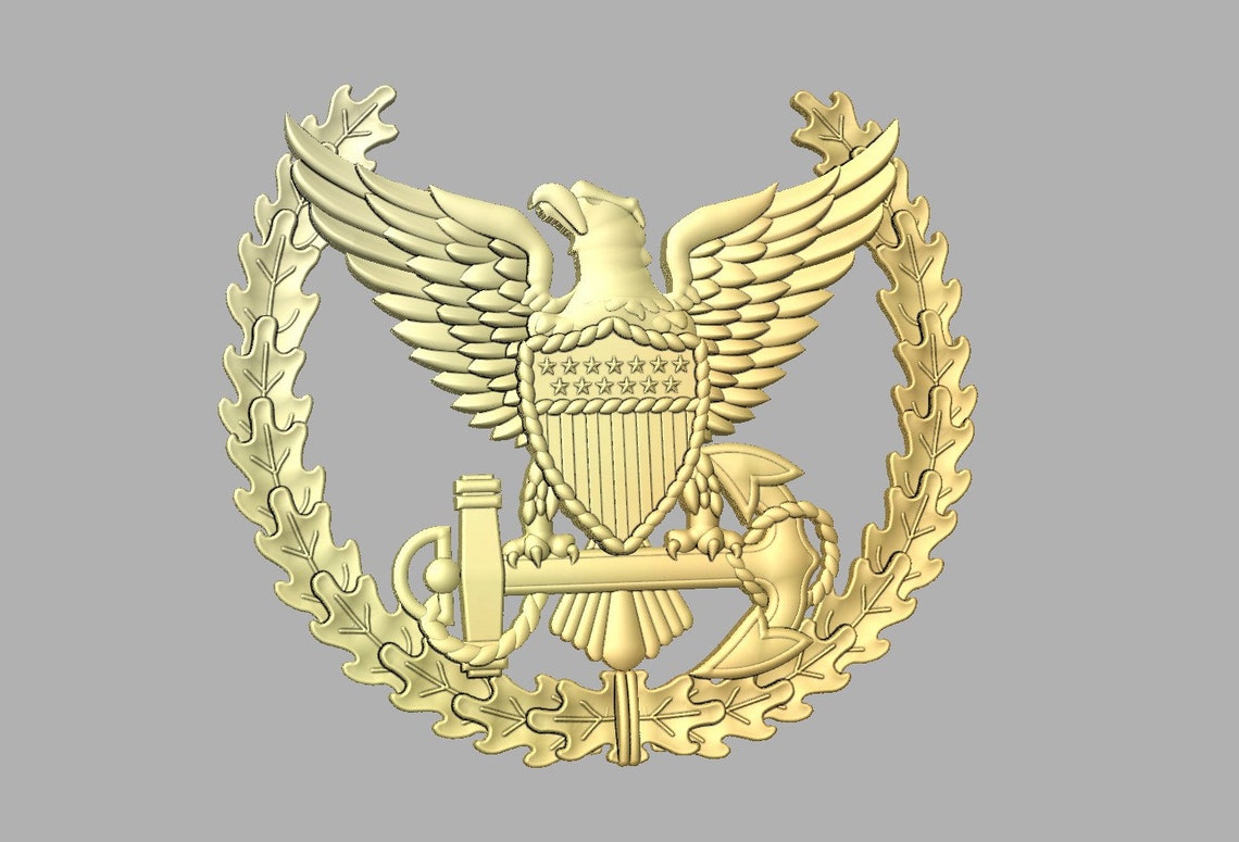 3d File CNC Model Command Ashore Insignia Digital File - Etsy
