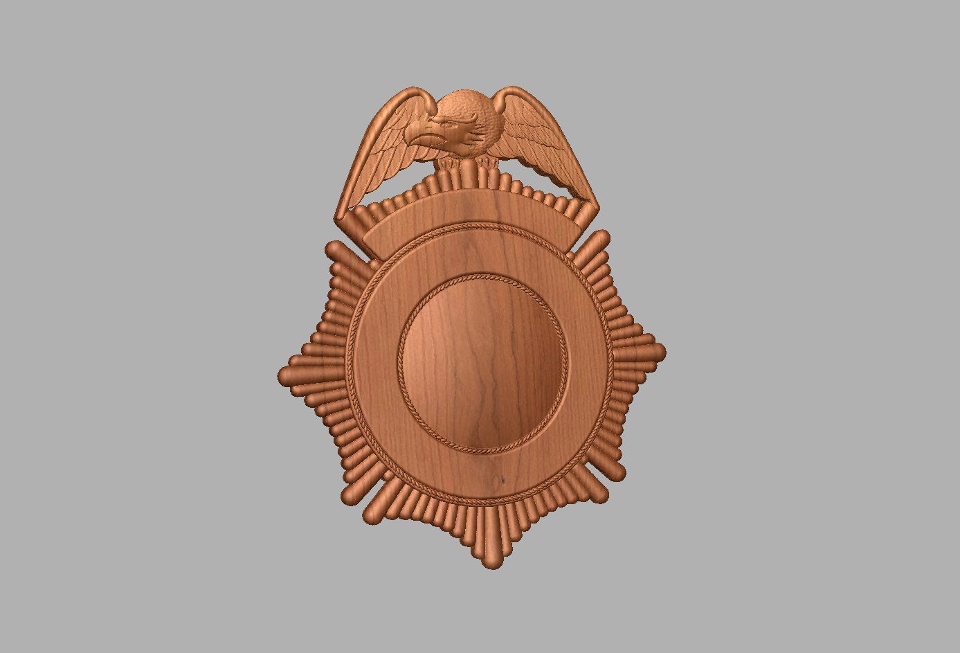 3d file CNC model Police Fire Badge Type 20 | Etsy