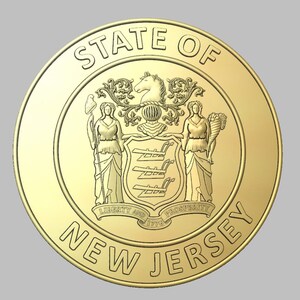 New Jersey Badge Center Logo - - STL Format - 3d CNC- Digital File ...
