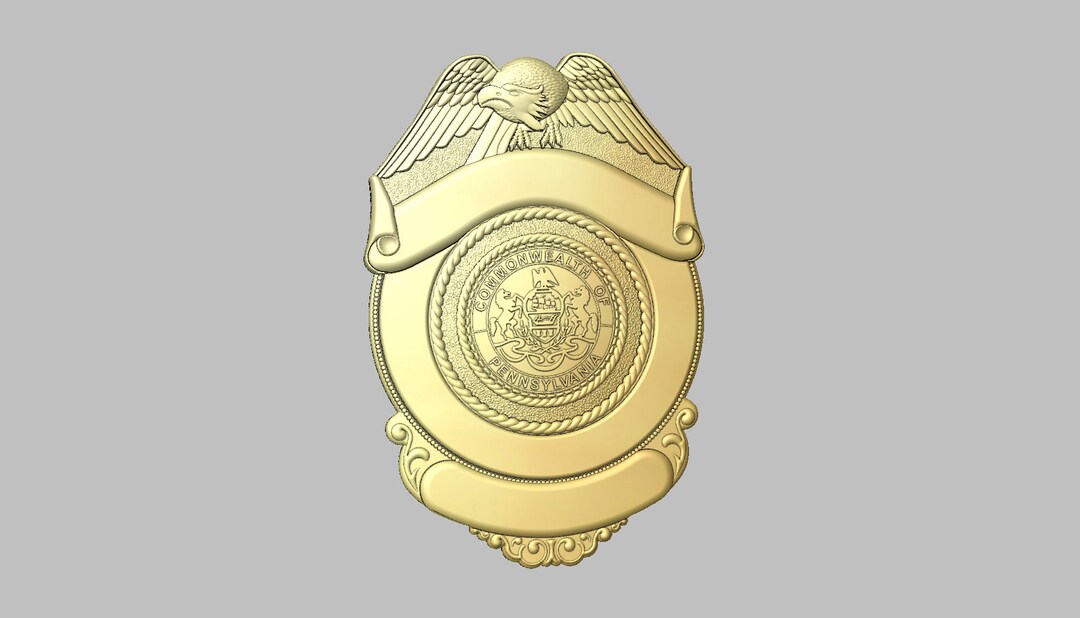 3d File CNC Model Pennsylvania Badge Digital File Download - Etsy