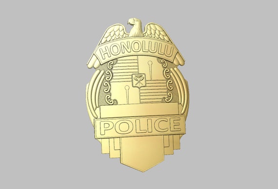 Honolulu Police Badge Shield Vintage Montgomery, Alabama Police Badge