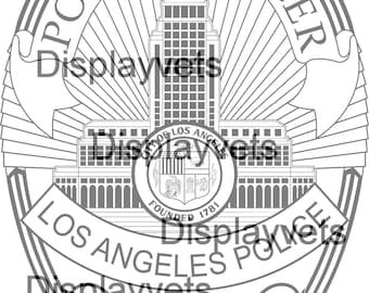 Lapd Badge Vector - Etsy