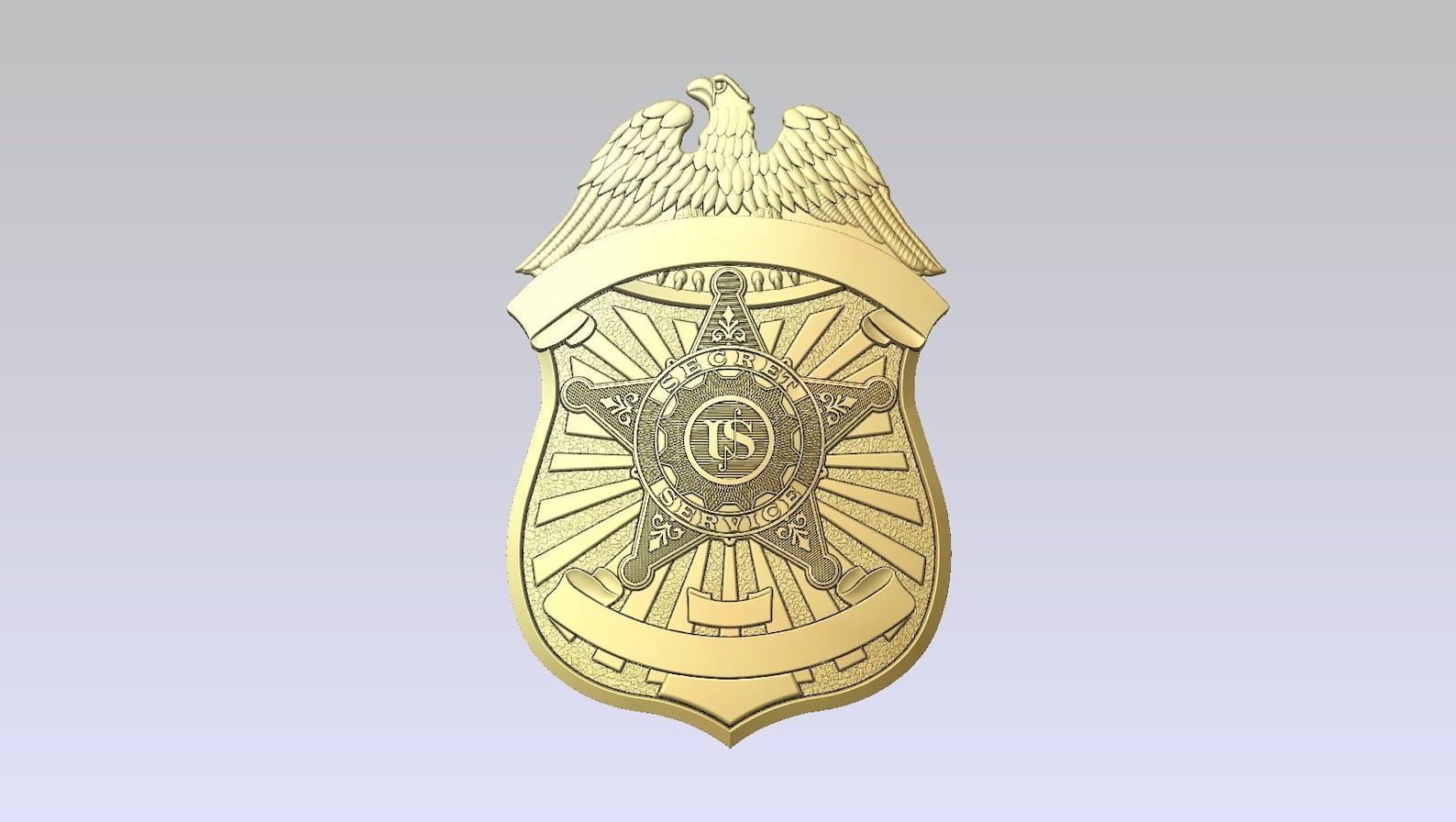 3d File CNC Model U.S. Secret Service Badge With and - Etsy