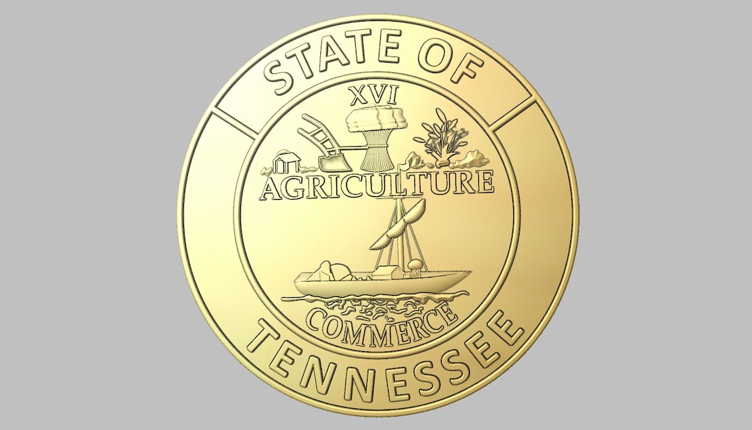 3d File CNC Model - Tennessee State Badge Seal - 2 Versions- Digital ...