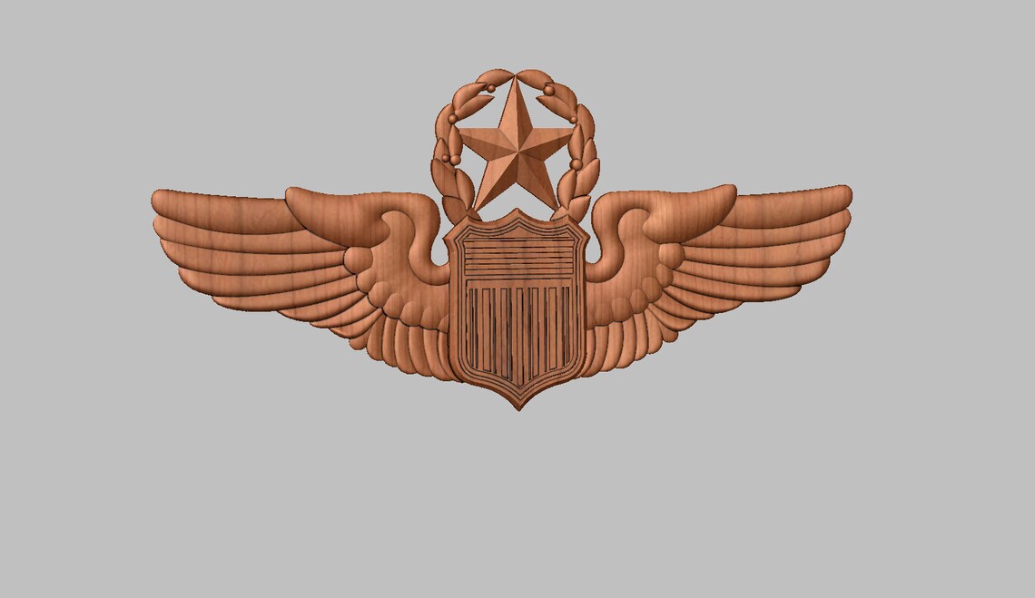 3d file CNC model AF Aviator Master Wings | Etsy