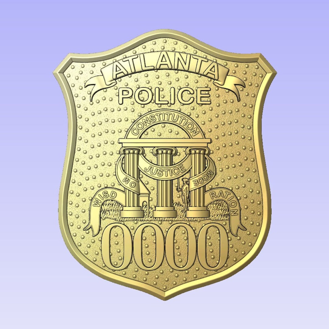 Atlanta GA Police Badge - 3d File CNC Model - Police - Can Add Custom ...