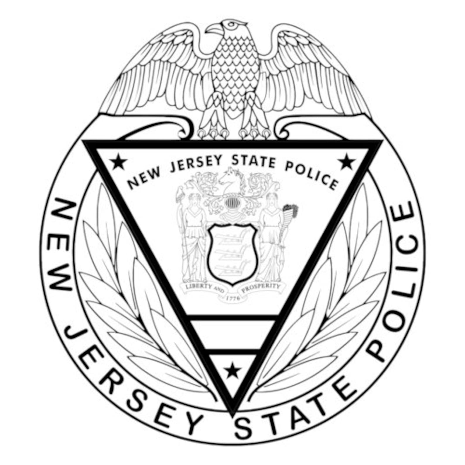New Jersey State Police DXF AI and SVG File Digital File - Etsy