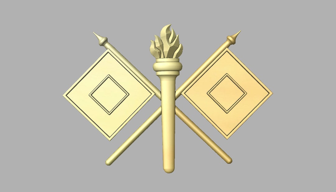 3d File CNC Model Signal Corps Branch Insignia Digital File Download ...