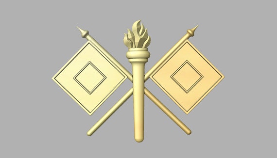 3d File CNC Model Signal Corps Branch Insignia - Etsy
