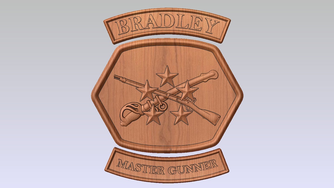 Bradley Master Gunner Badge STL Format 3d CNC Digital - Etsy