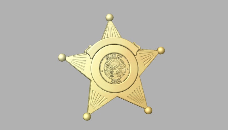 3d File CNC Model Police Ohio Sheriff Badge Two - Etsy 3d File CNC Model Police Ohio Sheriff Badge Two - Etsy