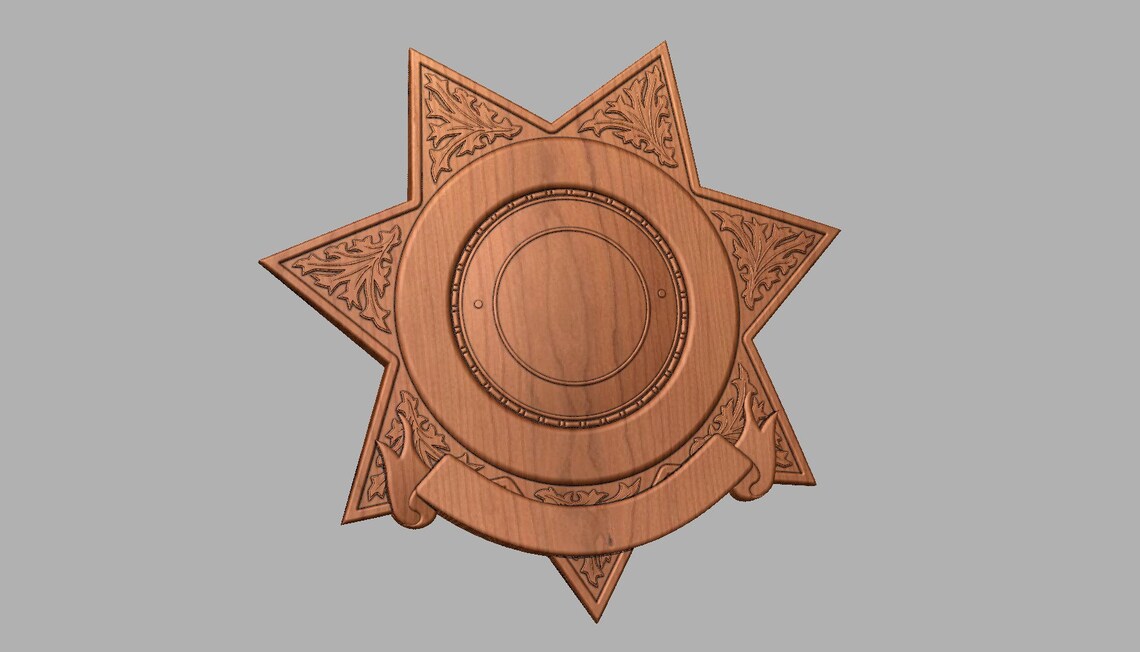3d File CNC Model - Police - Fire Badge Type 16- Digital File Download ...