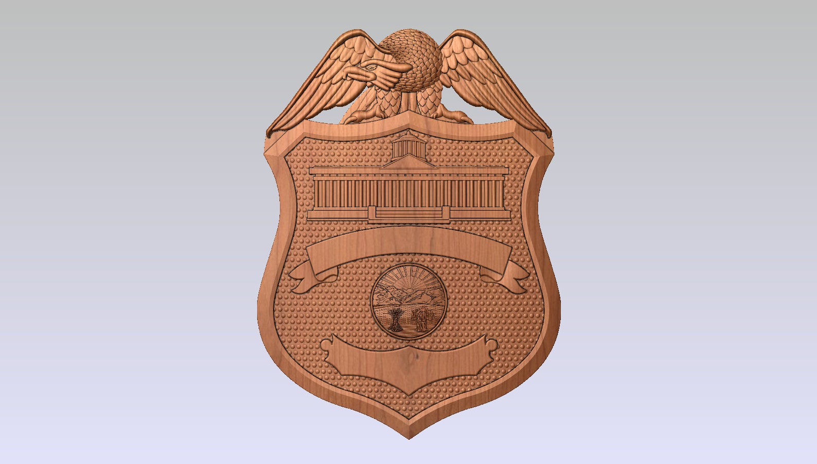 Columbus Police Badge 3d File CNC Model Police Digital - Etsy