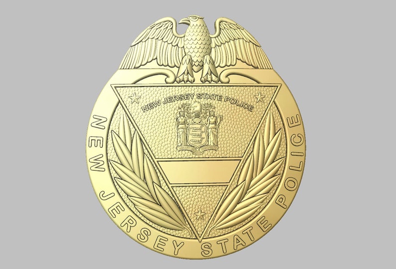 New Jersey State Police Badge - - STL Format - 3d CNC- Digital File ...