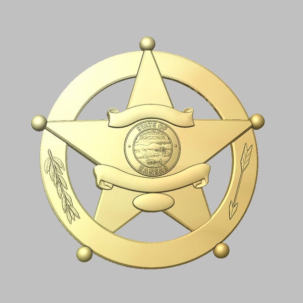 5 Point Star Badge - Etsy