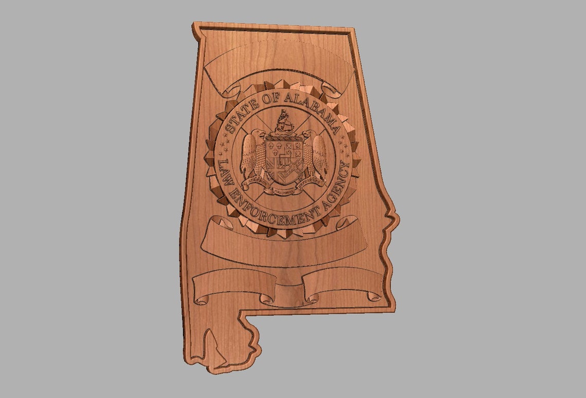 Alabama State Trooper Badge - - STL Format - 3d CNC- Digital File ...